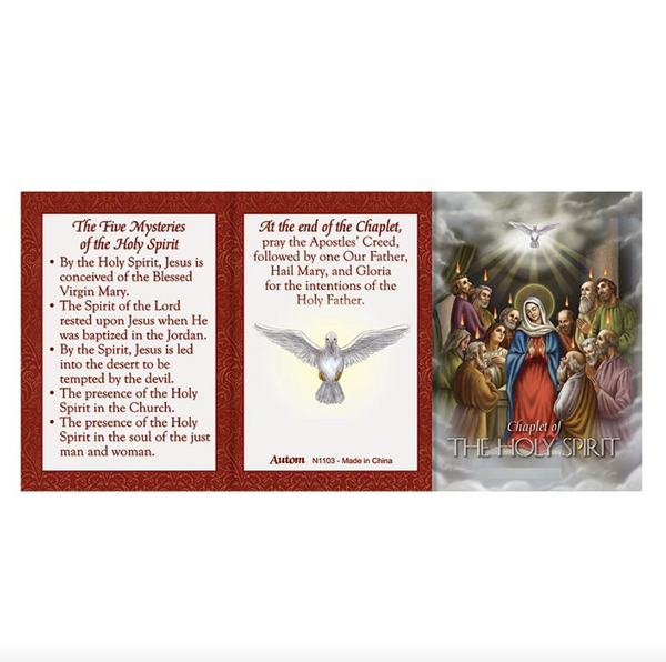 Holy Spirit Chaplet Prayer Card The Silver Suitcase