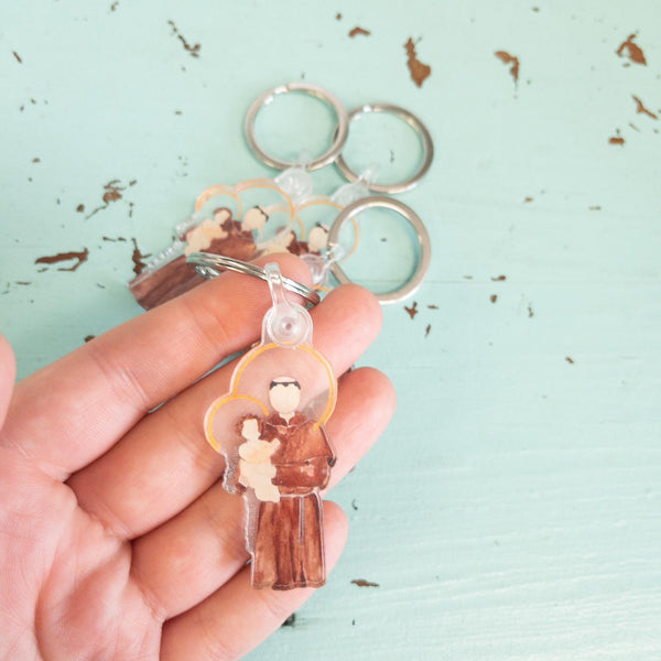 St. Anthony of Padua Keychain - The Silver Suitcase