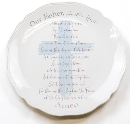 Lords Prayer Round Platter The Silver Suitcase