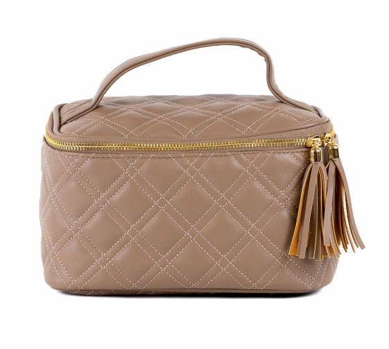 Brighton Quilted Train Case - The Silver Suitcase