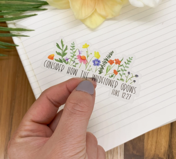 Consider Wildflowers Sticker - The Silver Suitcase