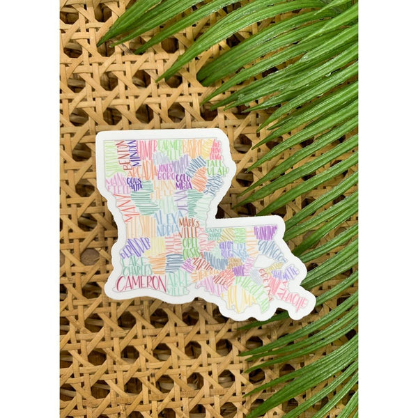 Louisiana Parish Sticker - The Silver Suitcase